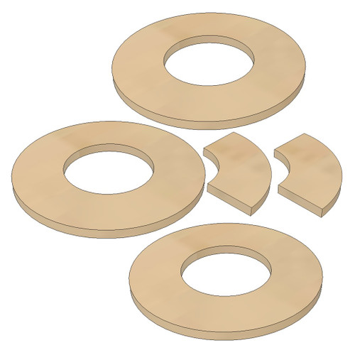 Semroc Centering Rings Set 1/8" Plywood(5pcs) SEM-CR-KP-04
