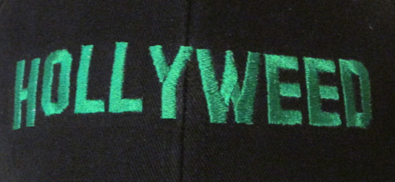 Hollyweed Logo (Ver 1) Embroidered Baseball Hat - Cap (Hollywood Sign ...