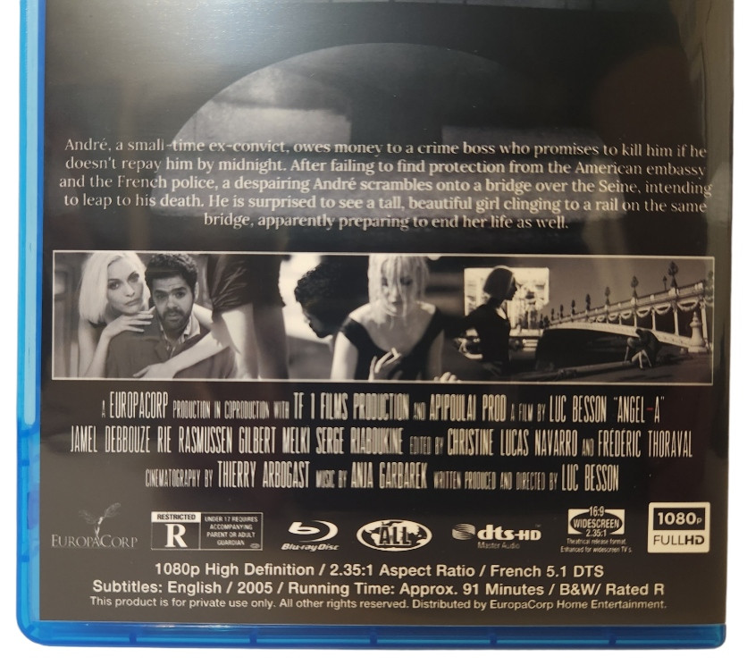 Luc Besson's - Angel-A (2005) Blu-ray