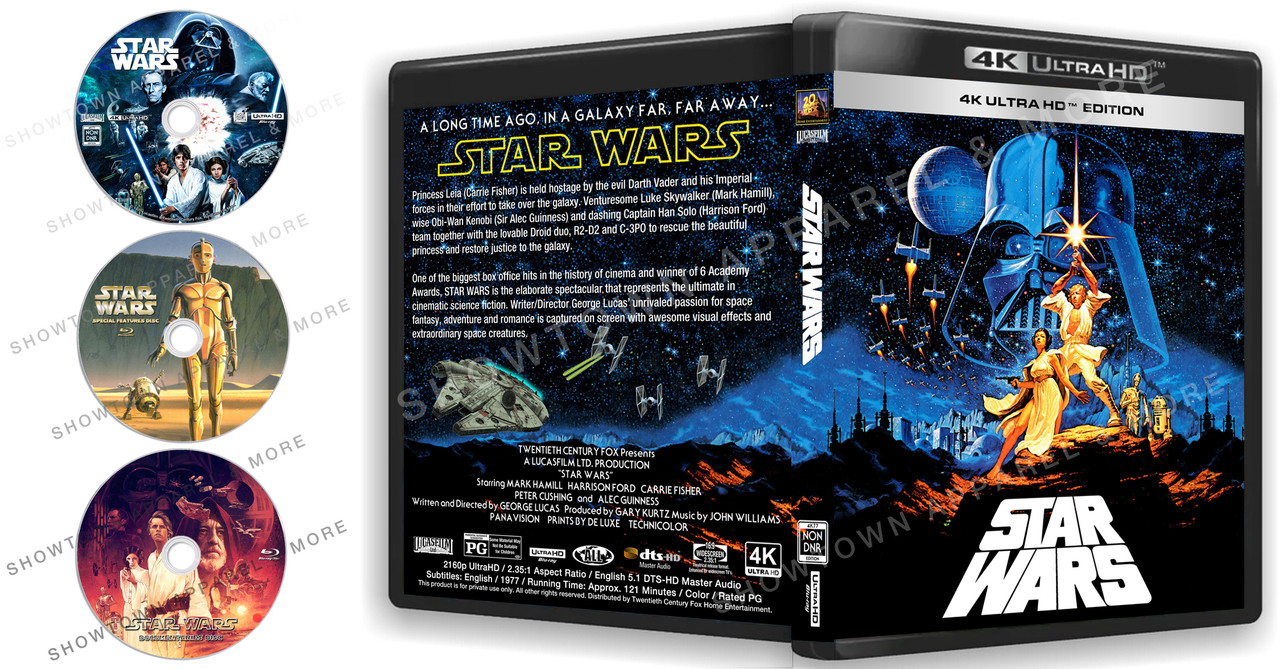 Star Wars 4K77 4K UHD Blu-Ray Non-DNR 3 Disc Collector's Edition