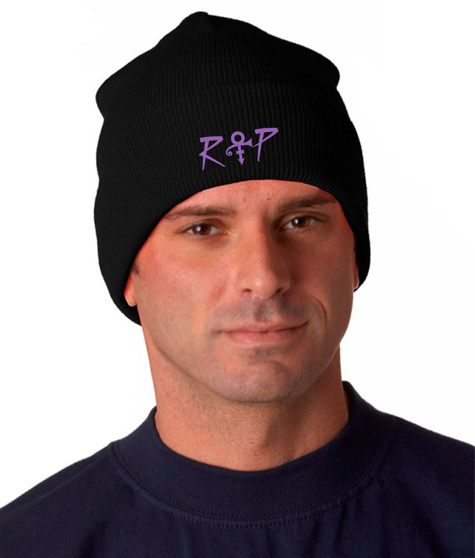 Prince R.I.P. Symbol Tribute Knit Hat Beanie Cap, vintage, 80s, purple ...