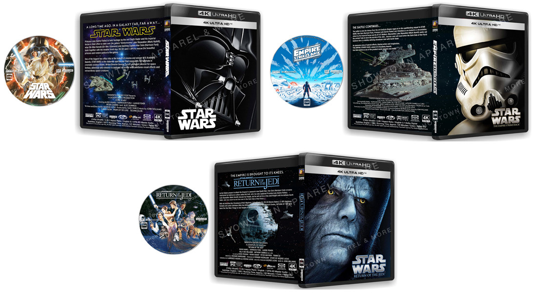 Star Wars Trilogy 4K77/80/83 with DNR 4K UHD Blu-Ray BUNDLE