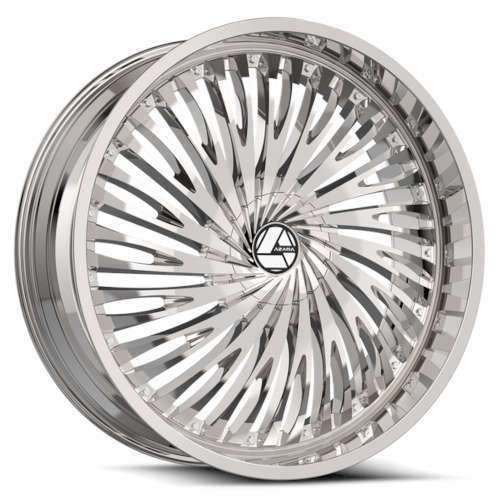 Azara Aza-526 Wheels Rims 24x9 Blank Custom Drilled Nano Chrome 15mm ...