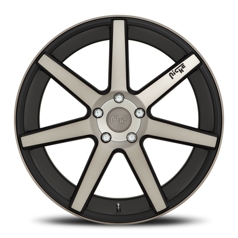 Niche M150 Verona Wheels Rims 19x8.5 5x114.3 Matte Black Machined 35mm ...