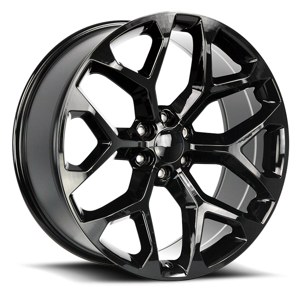 Strada Oe Replica R176 Snowflake Wheels Rims 22x9 6x139.7 Gloss Black ...