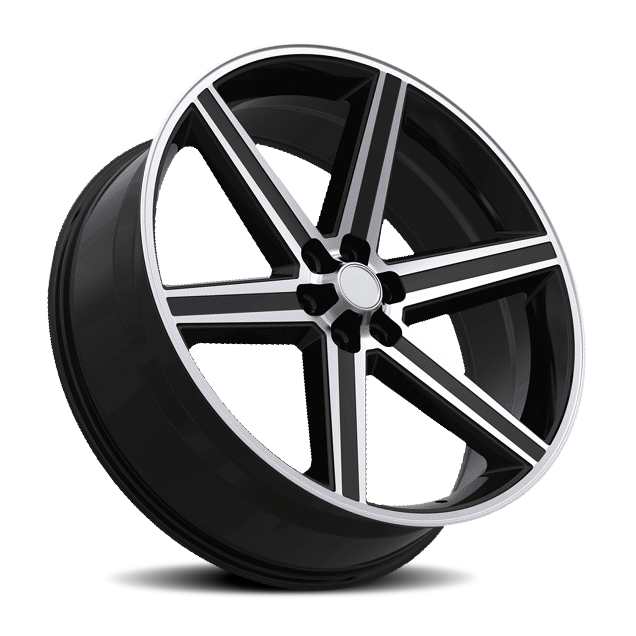 Replica 248 Wheels Rims 24x10 5x120 Black Machined 10mm | REP248-24166BM