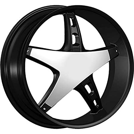 Velocity Vw930 Wheels Rims 20x7.5 4x100 4x114.3 Black W/ Chrome Insert ...