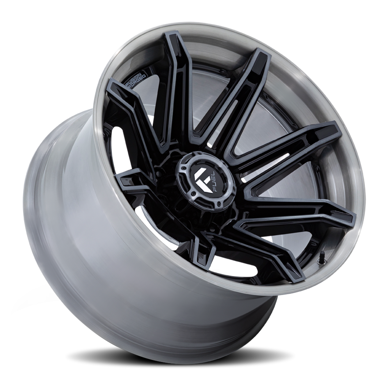 Fuel Fc401 Brawl Wheels Rims 22x12 8x170 Gloss Black With Brushed Gray ...