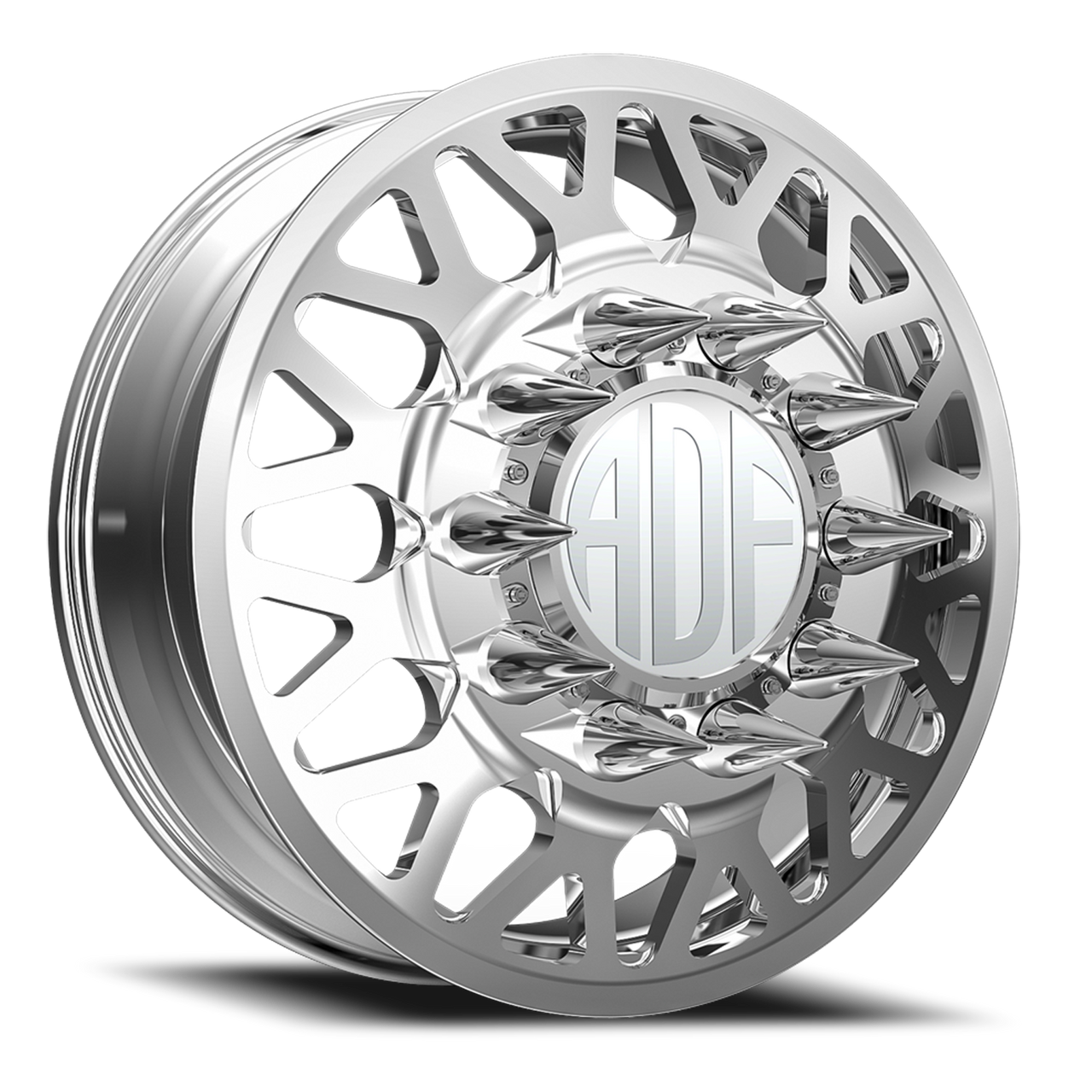 Adf Dually Hot Shot Wheels Rims 20x8.25 10x225 Polished 144mm