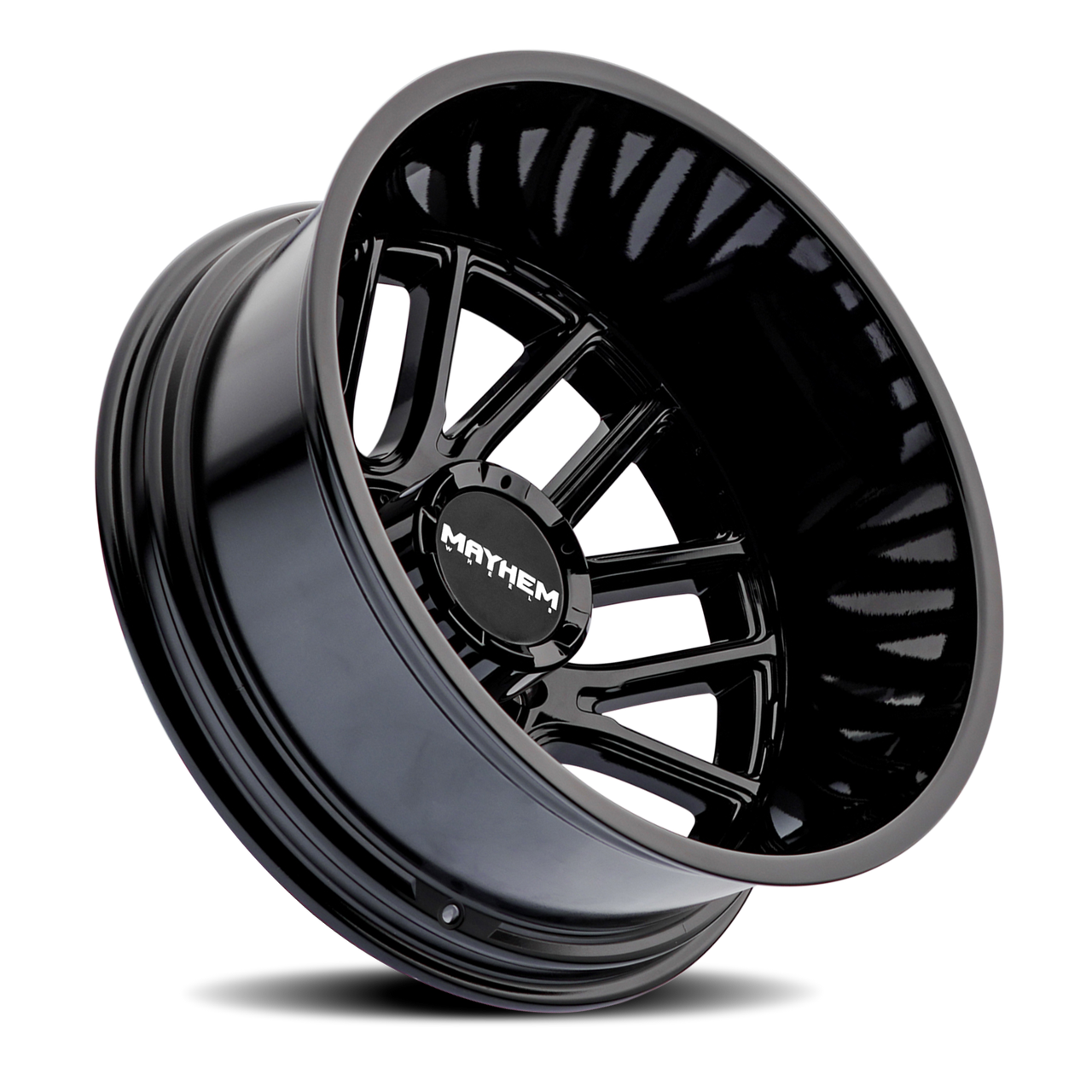 Mayhem Dually Cogent Wheels Rims 17x6.5 8x210 Gloss Black -142mm