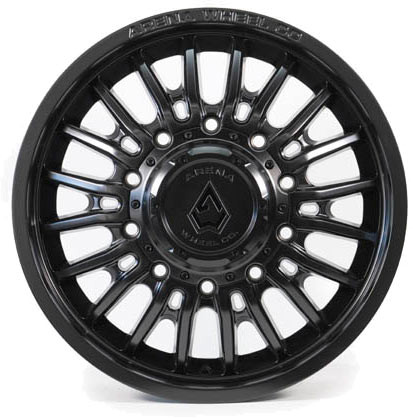 Arena Dually A113 Thunder Front Wheels Rims 22x8.25 8x200 Satin Black 105mm