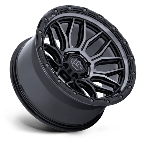 Fuel Fc881 Surge Wheels Rims 20x10 5x127 Gloss Black Machined W/ Gray ...