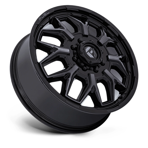 Fuel Dually D875 Flux Wheels Rims 20x8.25 8x210 Gloss Black Brush-Fc ...