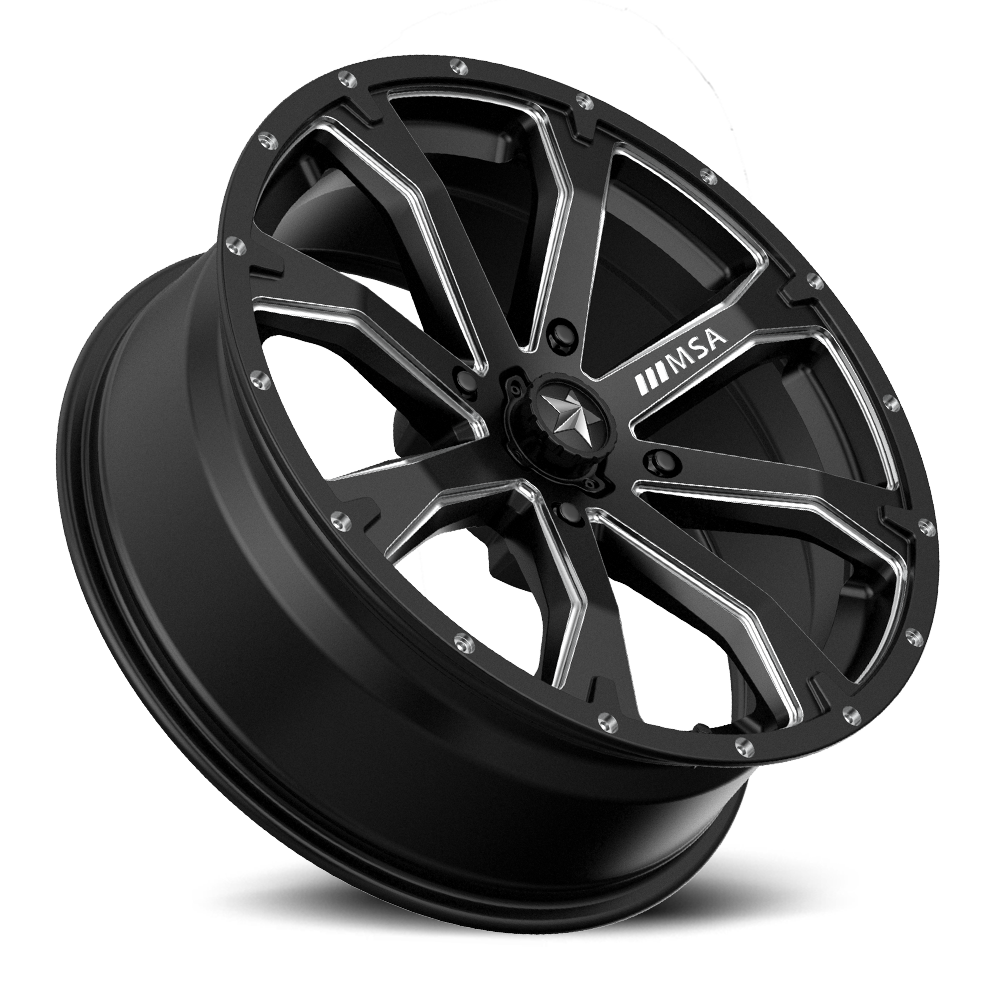 Msa Offroad M42 Bounty Atv Wheels Rims 20x7 4x137 Satin Black Milled ...