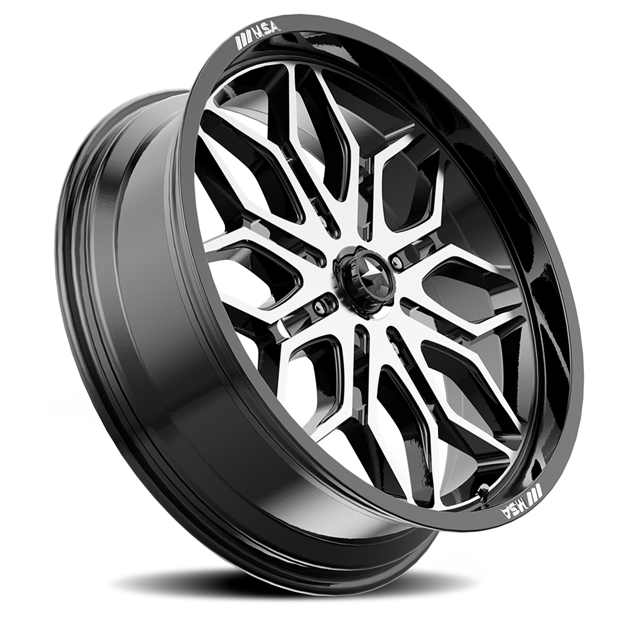 Msa Offroad M47 Sniper Atv Wheels Rims 20x7 4x137 Gloss Black Machined ...