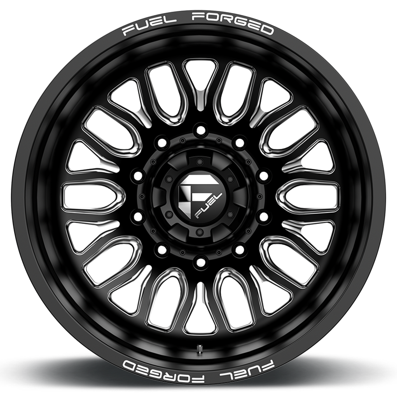 Fuel Dually Db66 Ffc66 Wheels Rims 20x8.25 10x225 Matte Black Milled -202mm