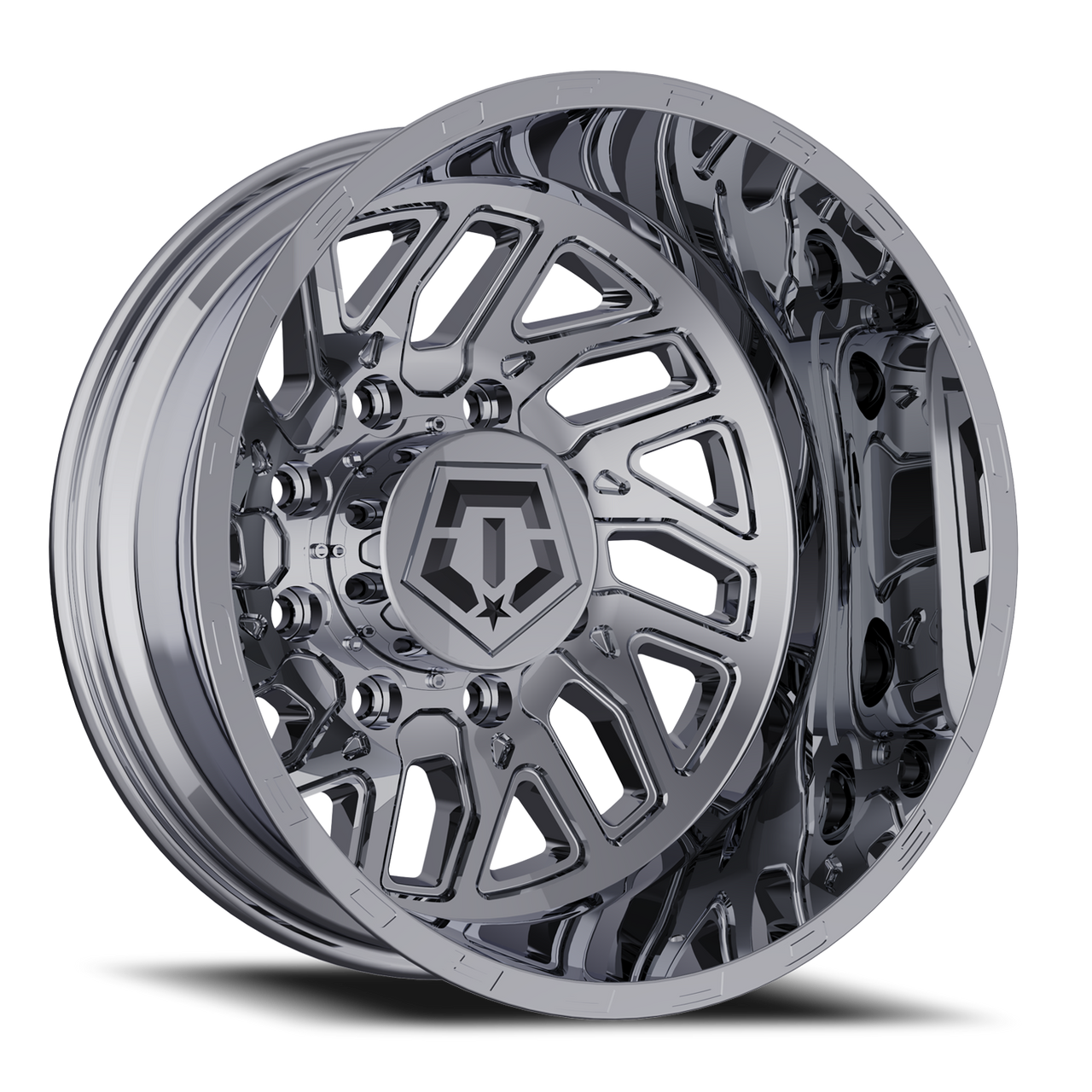 Tis Dually 544C Dually Wheels Rims 20x8.25 8x200 Chrome -198mm