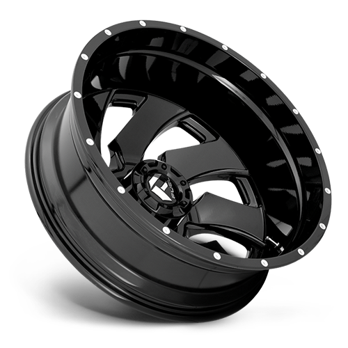 Fuel Dually D574 Cleaver Wheels Rims 20x8.25 8x165.1 Gloss Black Milled ...