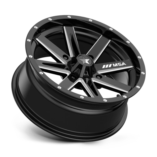 Msa Offroad M41 Boxer Atv Wheels Rims 16x7 4x137 Gloss Black Milled ...