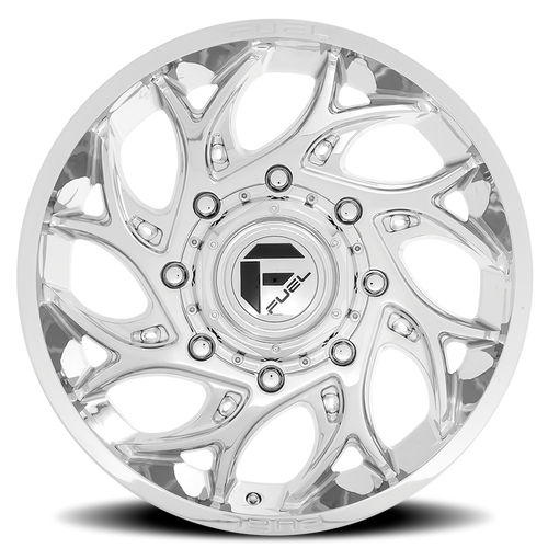 Fuel Dually D740 Runner Wheels Rims 22x8.25 8x210 Chrome 105mm