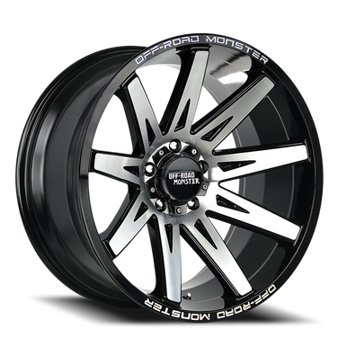 Off Road Monster M25 M25 Wheels Rims 20x10 5x127 Gloss Black Machined ...