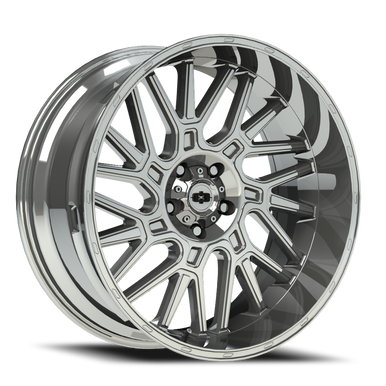 Vision Brawl 404 Wheels Rims 20x10 5x127 Chrome -25mm | 404-20073C-25