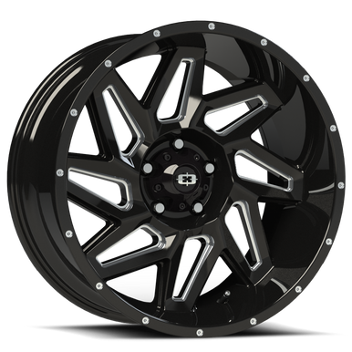 Vision Spyder 361 Wheels Rims 20x12 5x127 Gloss Black Milled Spoke ...