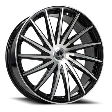 Luxxx Alloys Lux 40V Wheels Rims 22x9 5x127 5x135 Gloss Black Machined ...