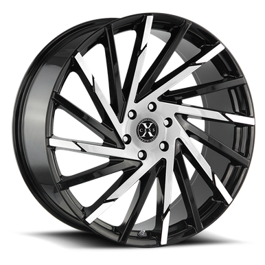 Xcess X02 X02 Wheels Rims 20x8.5 5x114.3 Gloss Black Machined 35mm ...