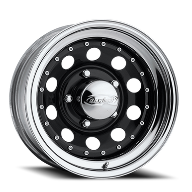 Us Modular Wheels Rims 15x8 5x139.7 Black And Chrome -19mm | 94-5855