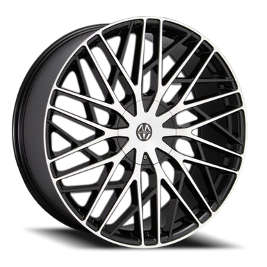 Massiv 925 Wheels Rims 22x9 6x132 6x139.7 Black Machined 25mm | MAS925 ...