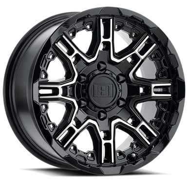 Level 8 Slingshot Wheels Rims 16x8.5 6x135 Gloss Black W/ Machined Face ...
