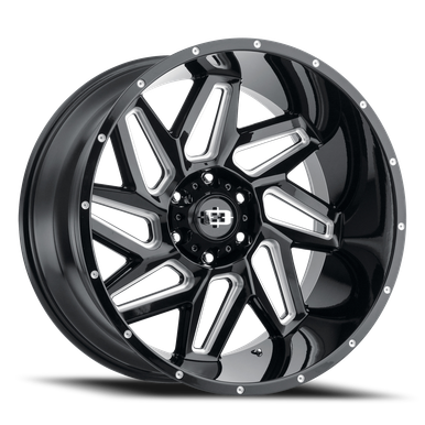 Vision Spyder 361 Wheels Rims 20x9 6x135 Gloss Black Milled Spoke 12mm ...