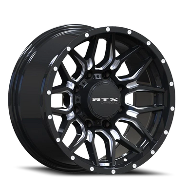 Rtx Claw Wheels Rims 20x10 6x139.7 Gloss Black Milled -18mm | 163743