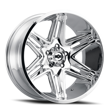 Vision Razor 363 Wheels Rims 24x12 6x139.7 Chrome -51mm | 363-24283C-51