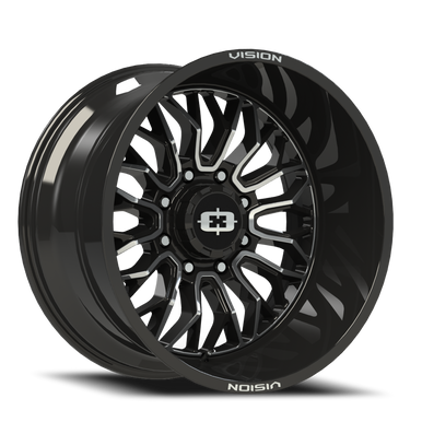 Vision Riot 402 Wheels Rims 20x12 8x180 Gloss Black Machined Face -51mm ...