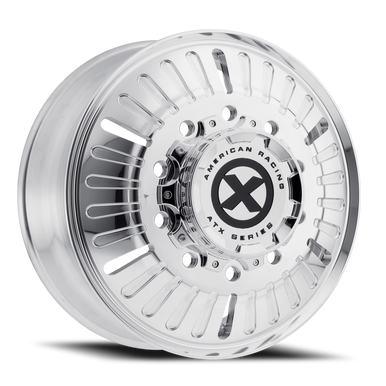 Atx Dually Ao403 Roulette Wheels Rims 22.5x8.25 10x285.75 Polished 144mm