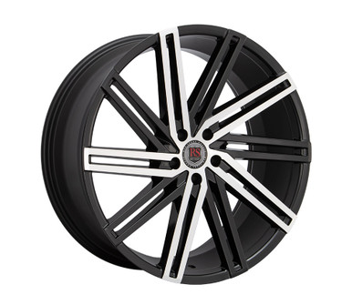 Redsport Rs07 Wheels Rims 22x9.5 5x115 Black Machined 13mm | RSW07-22964BM