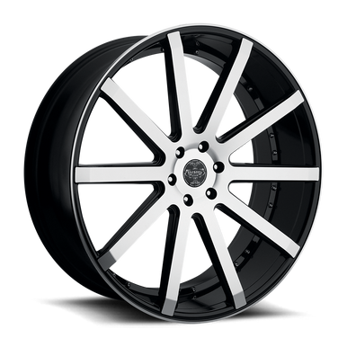 Versante 232 Wheels Rims 22x9.5 5x115 Black Machined 15mm | VER232-22964BM