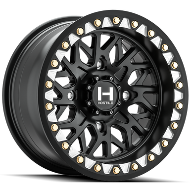 Hostile Glamis Beadlock Atv Wheels Rims 15x7 4x156 Asphalt 13mm | H333 ...