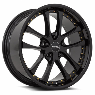 Arc Ar5 Wheels Rims 19x8.5 5x112 Black W/ Gold Rivets 35mm ...