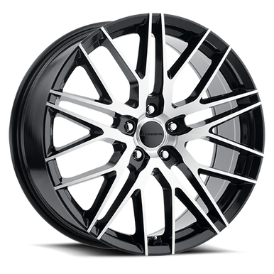 Liquid Metal Fin Wheels Rims 20x8.5 5x100 Gloss Black Machined 40mm ...