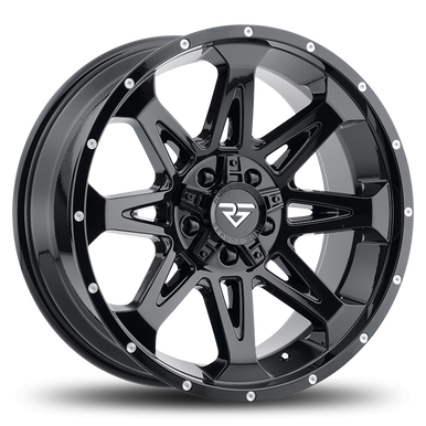 Rock Forged Ff88 Wheels Rims 18x9 5x127 5x139.7 Gloss Black -12mm ...