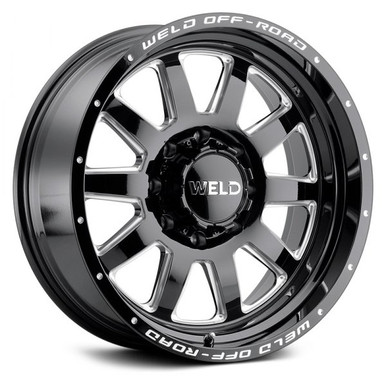 Weld Off-Road Stealth Wheels Rims 20x9 8x170 Gloss Black Milled 0mm ...