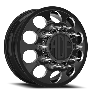 Adf Dually Big Mac Wheels Rims 20x8.25 8x210 Gloss Black/Machined 144mm