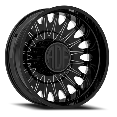 Adf Dually Roulette Wheels Rims 22x8.25 8x170 Gloss Black/Machined -167mm