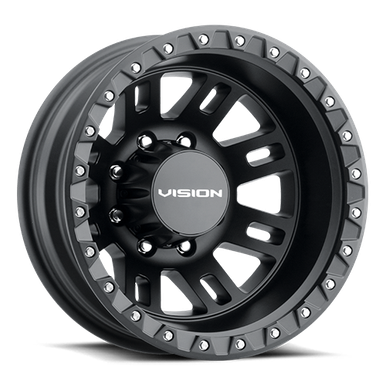 Vision Dually Manx 2 408 Wheels Rims 17x6.5 8x200 Satin Black -143mm