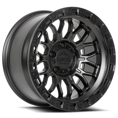 Lock Offroad Combat Wheels Rims 20x10 6x139.7 Matte Black W/ Matte ...