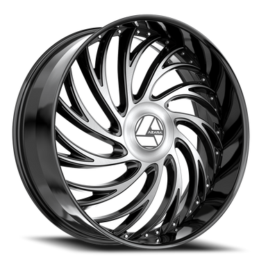 Azara Azx-101 Wheels Rims 28x9.5 6x135 6x139.7 Gloss Black & Machined ...
