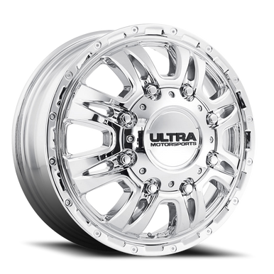 Ultra Dually 049C Predator Dually Wheels Rims 17x6.5 8x165.1 Chrome 129mm